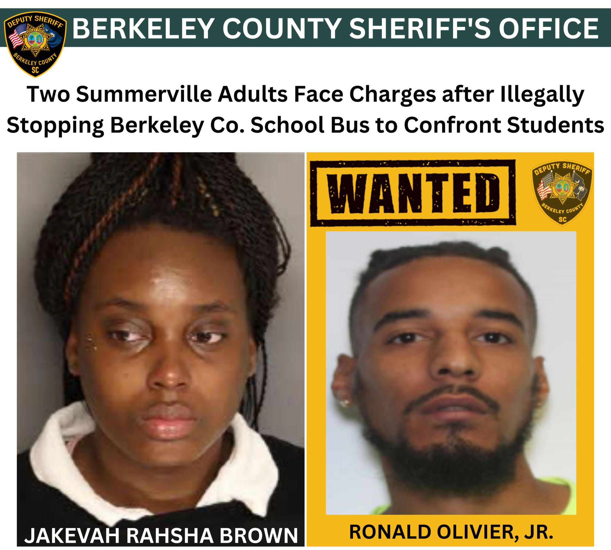 Adults Board School Bus, Face Kidnapping Charges in Berkeley County ...